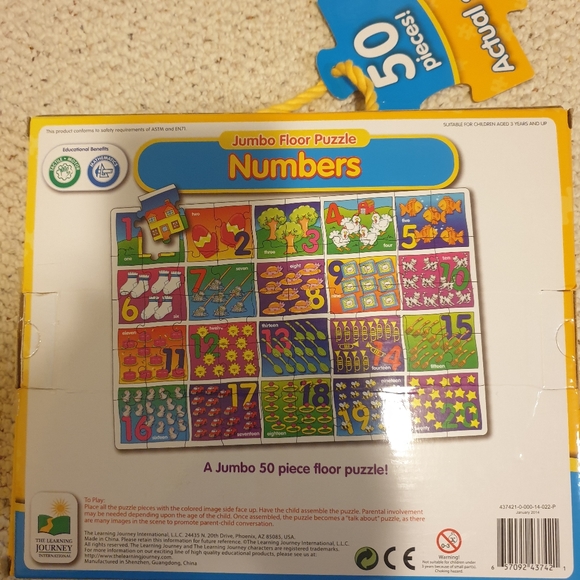 The Learning Journey | Toys | Jumbo Floor Puzzle Numbers | Poshmark